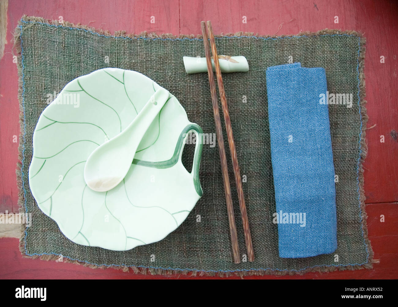 Chinese table setting Stock Photo - Alamy