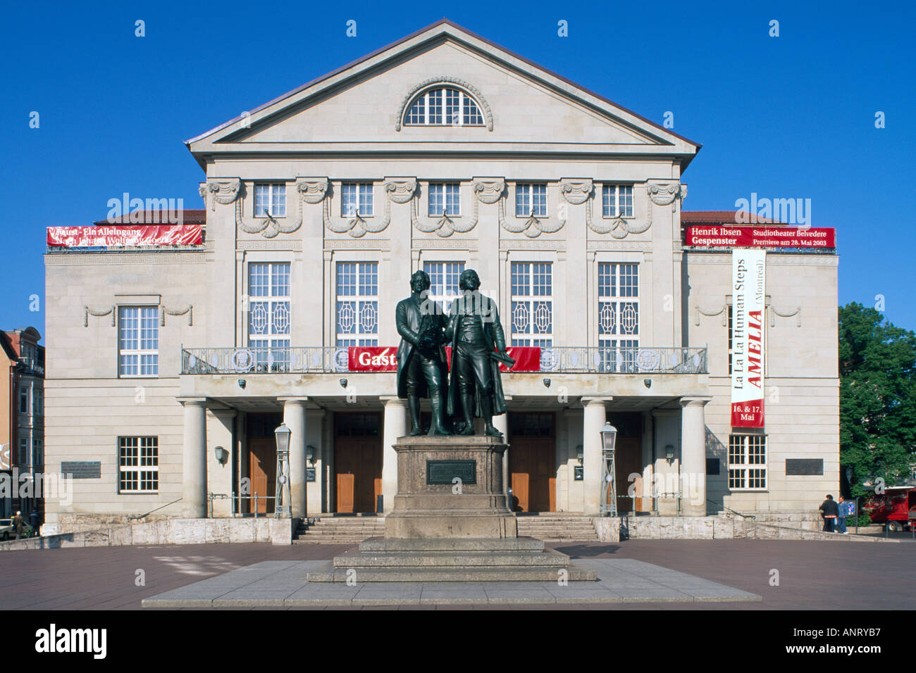 Goethe and Schiller National Theatre Weimar Thuringia Germany Stock ...