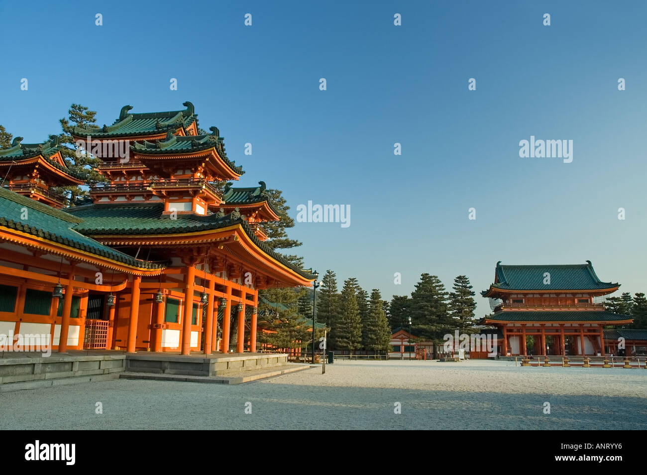 Stock photo of the Heian Shrine in Kyoto Japan Stock Photo - Alamy