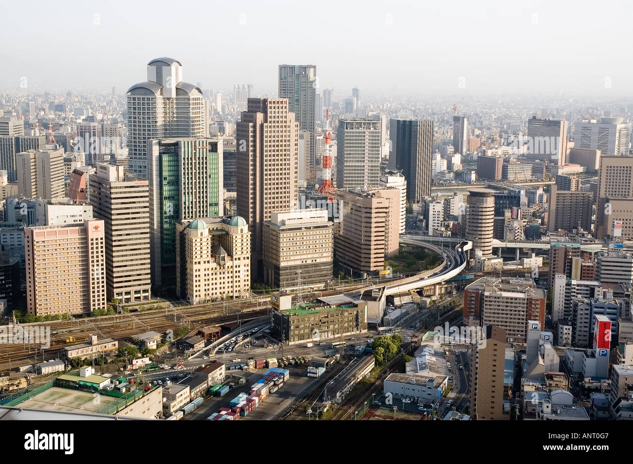 Stock photo of the downtown core of Osaka japan Stock Photo - Alamy