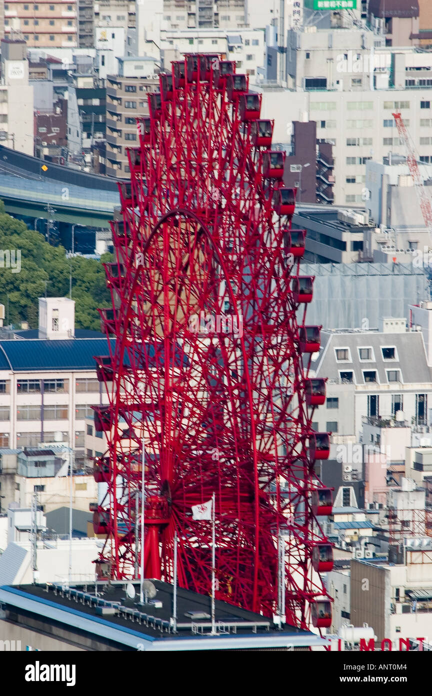 Stock photo of a red ferris wheel in downtown Osaka Japan Stock Photo ...