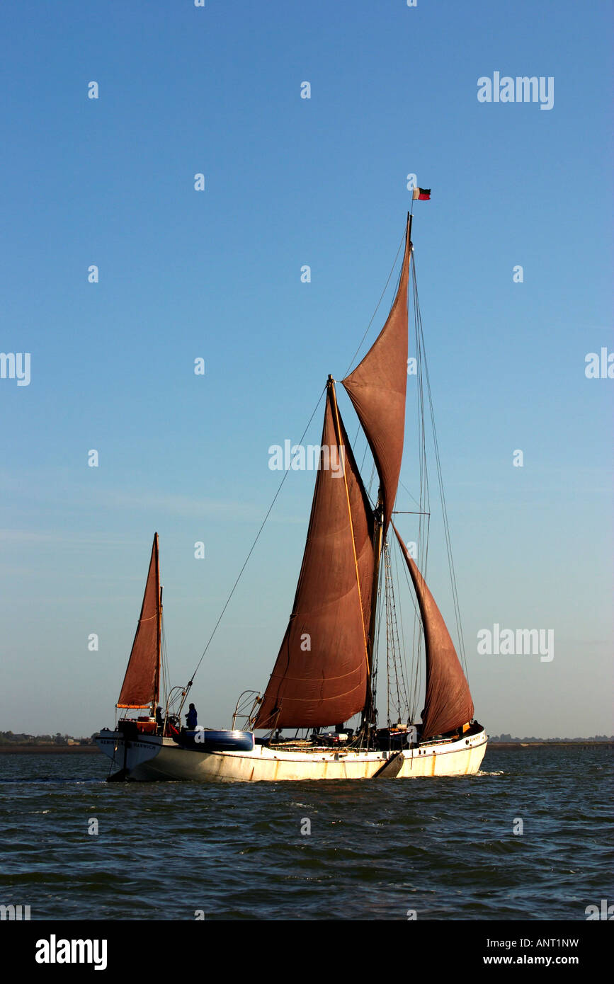 Traditional Gaff Rigged Sailing Barge Stock Photo - Alamy
