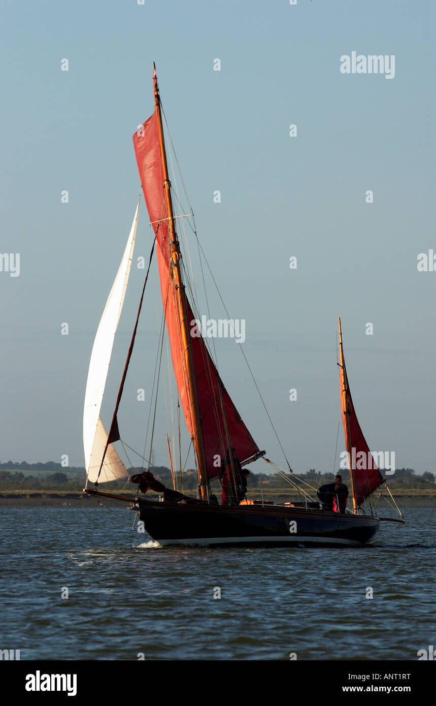 Traditional Gaff Rigged Sailing Boat Stock Photo - Alamy