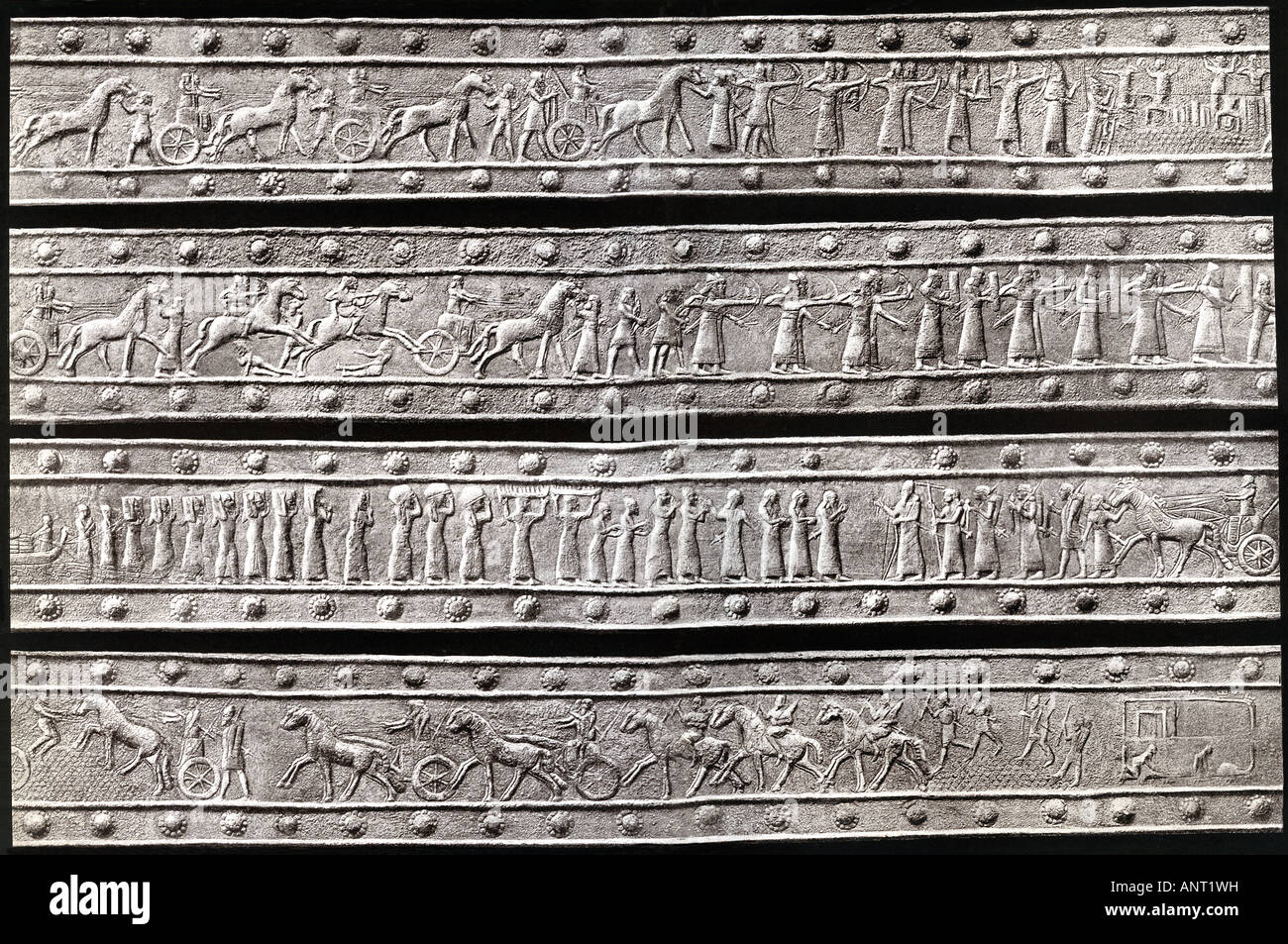 Bronze Assyrian Relief on Gate at Balawat Stock Photo - Alamy