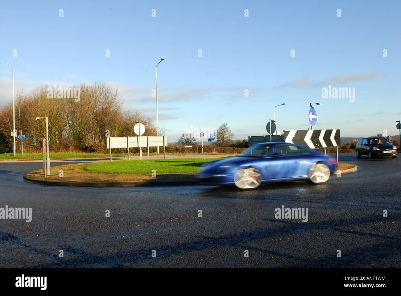 Traffic roundabout Stock Photo - Alamy
