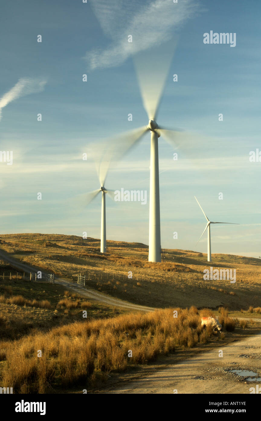 Wind Turbines on moorland Stock Photo - Alamy