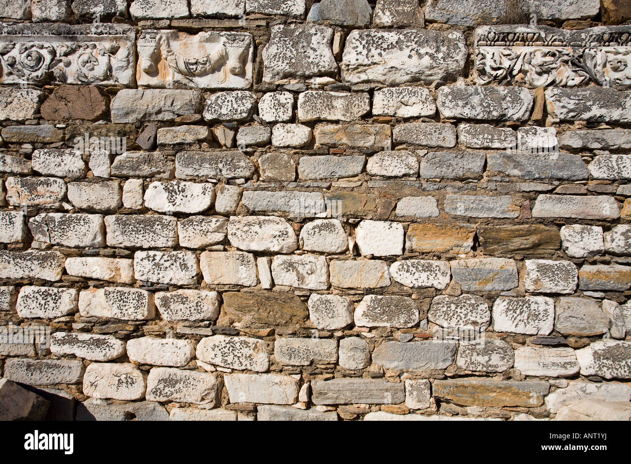 Stadium Wall Rough blocks of stone mixed with carved pieces making this ...