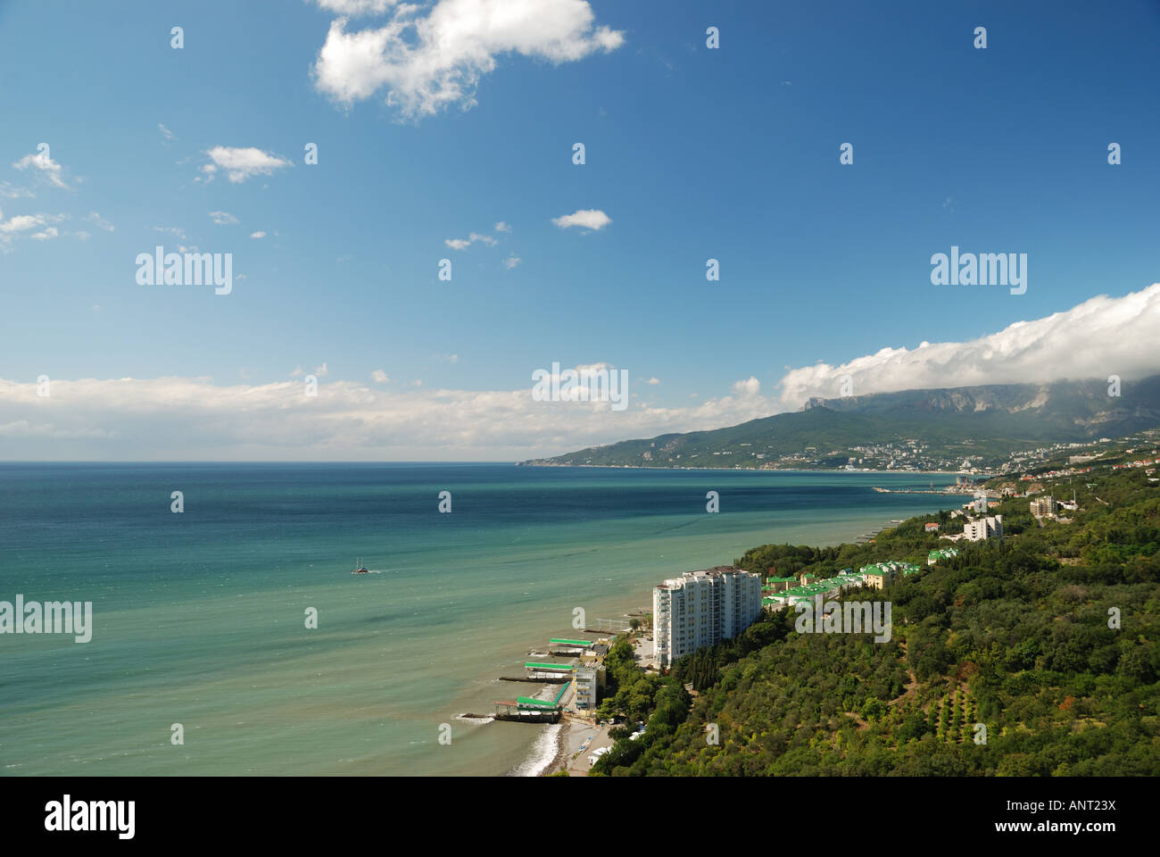 Aerial view of Yalta bay Stock Photo - Alamy