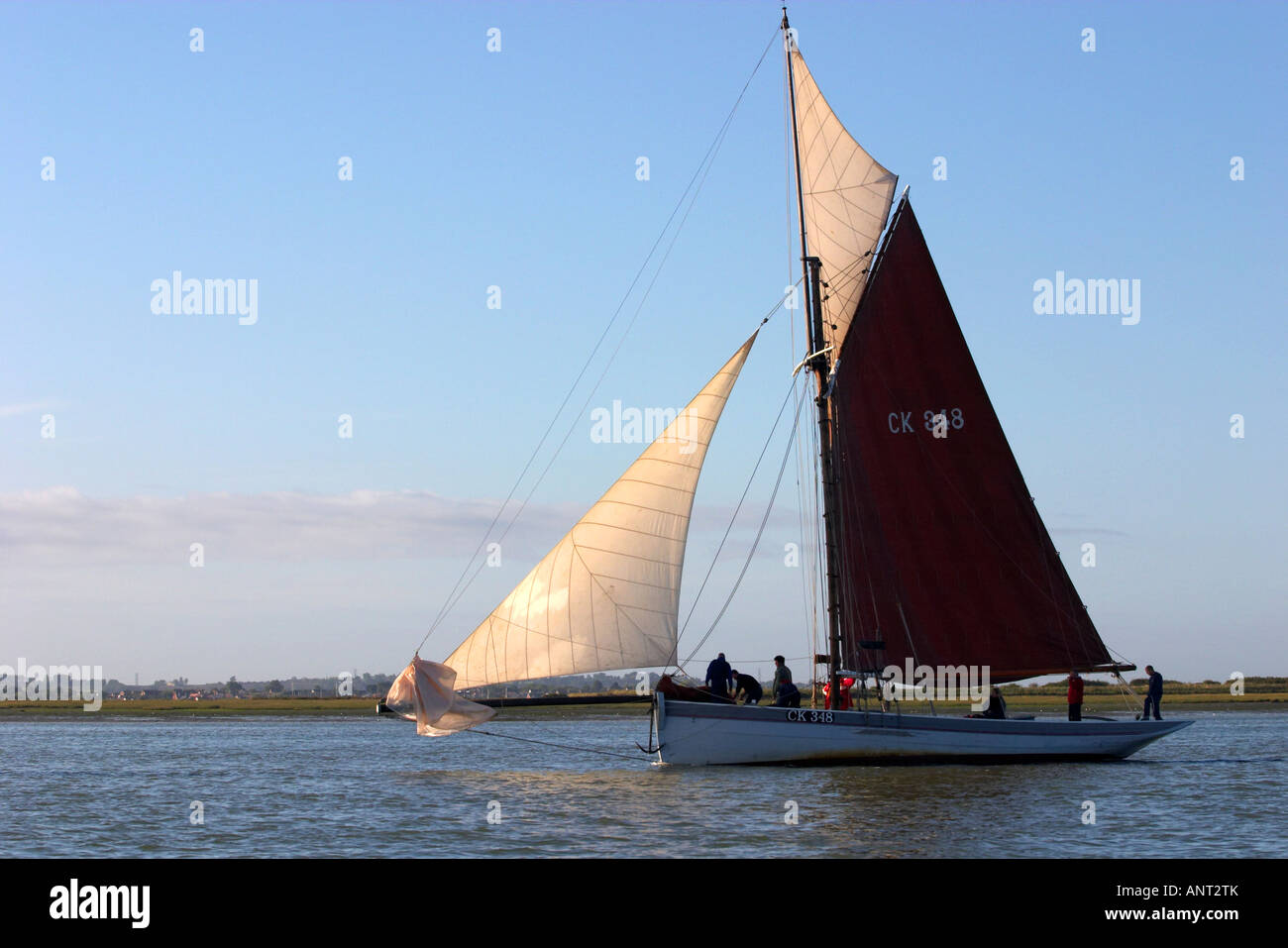 Traditional Gaff Rigged Sailing Boat Stock Photo - Alamy