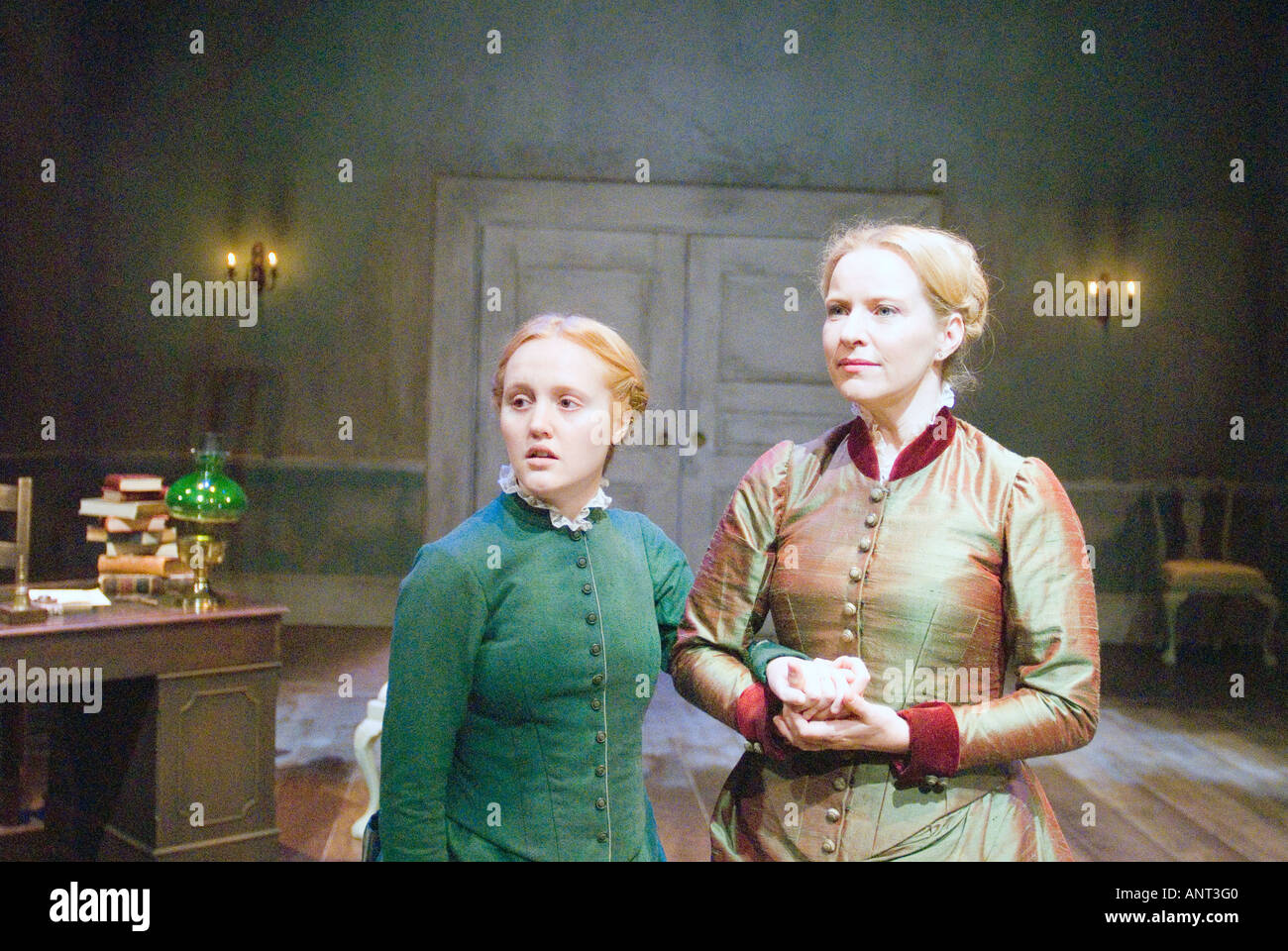 Teresa Banham playing Laura and Michelle Tate in green dress playing ...