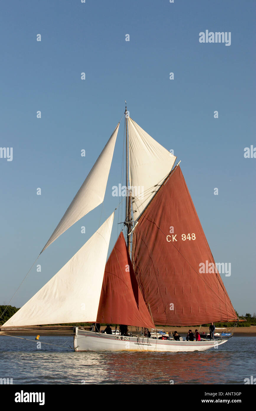 Traditional Gaff Rigged Sailing Boat Stock Photo - Alamy