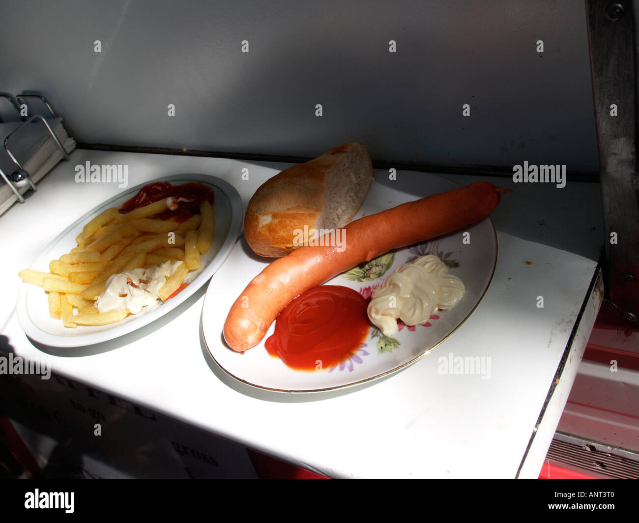 currywurst imbiss food stall Stock Photo - Alamy