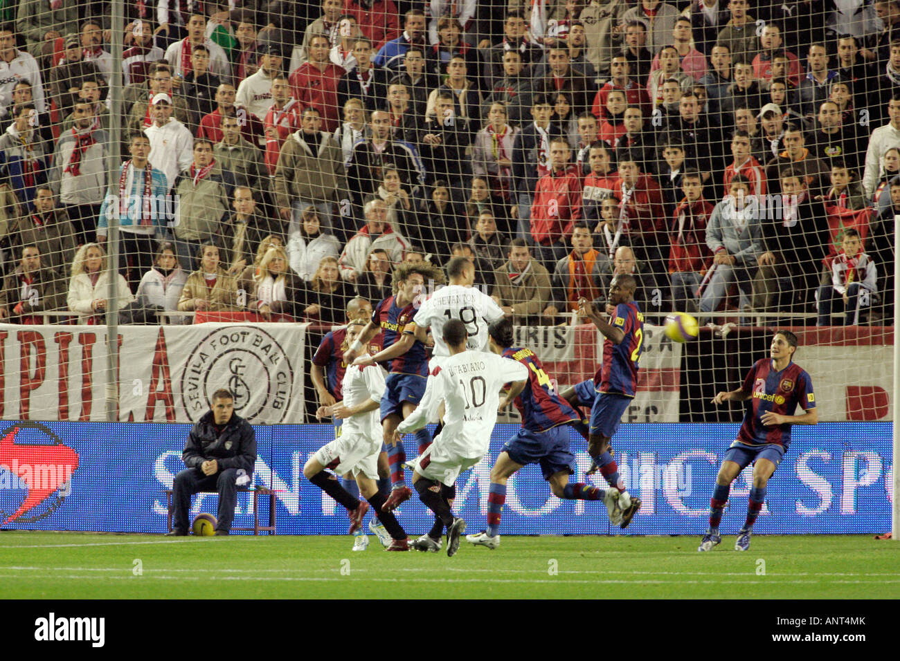 Goal chance in the FC Barcelona box Stock Photo - Alamy
