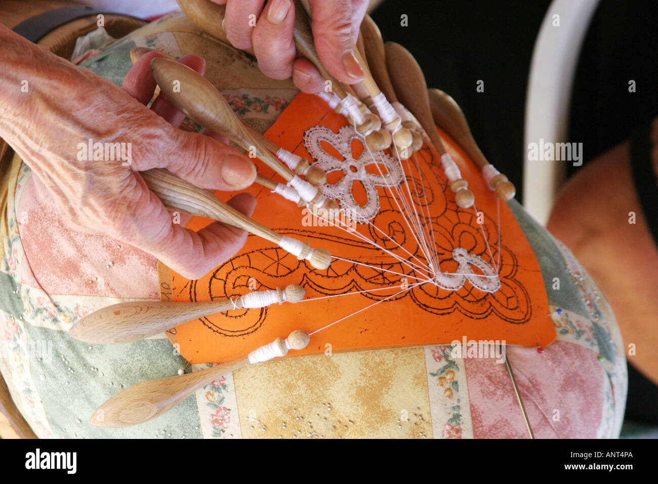 Lace maker hands hi-res stock photography and images - Alamy