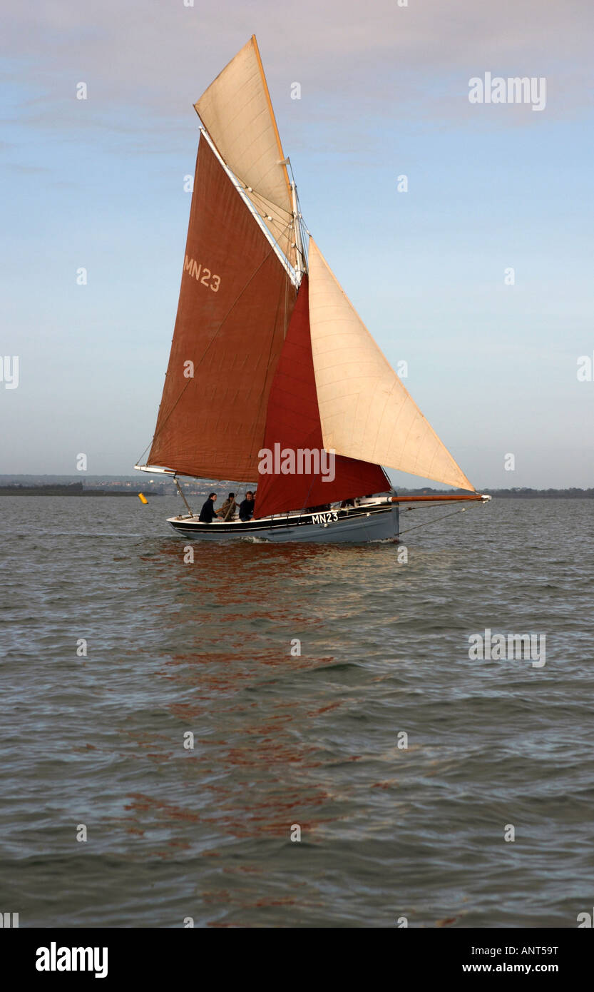 Traditional Gaff Rigged Sailing Boat Stock Photo - Alamy