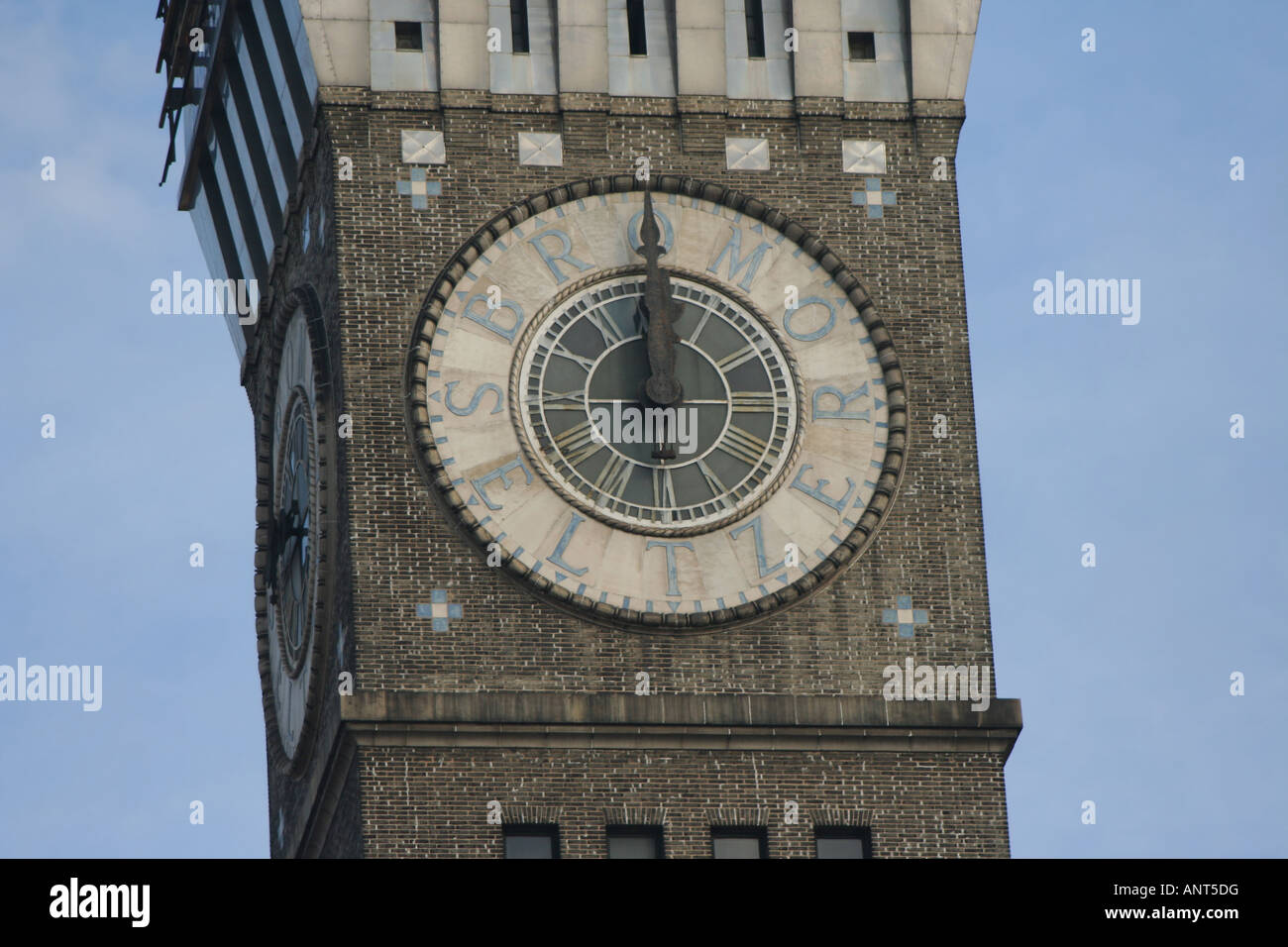 clock face of Emerson Tower Bromo Seltzer tower Baltimore November 2007 ...
