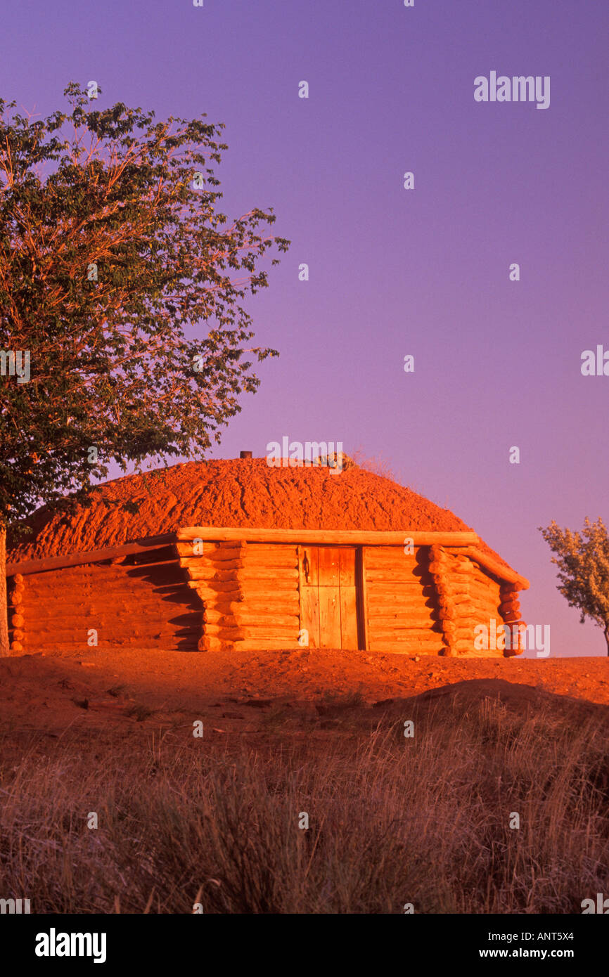 Navajo Indian hogan Canyon de Chelly National Monument Arizona Stock ...