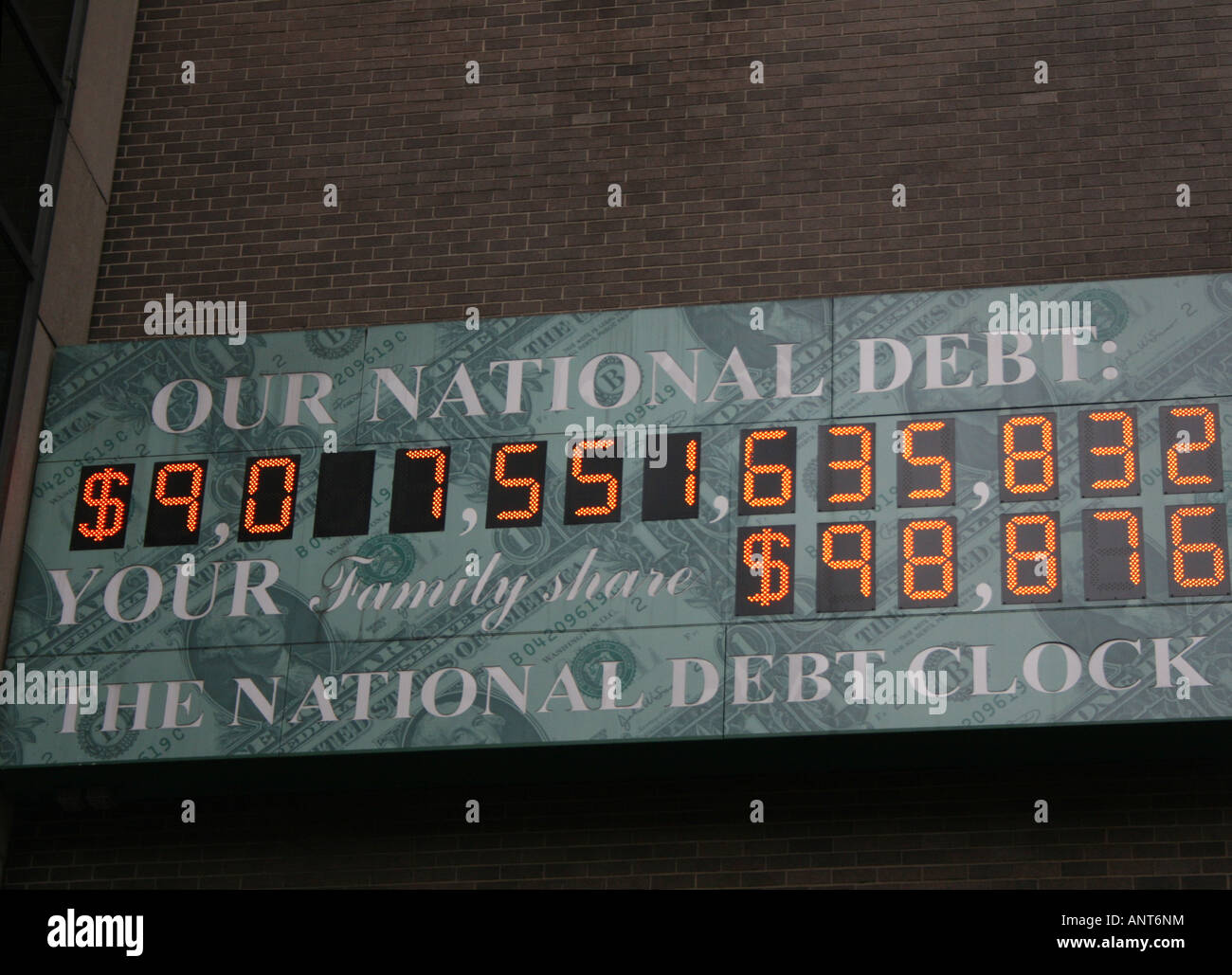 National debt clock Manhattan New York City November 2007 Stock Photo ...