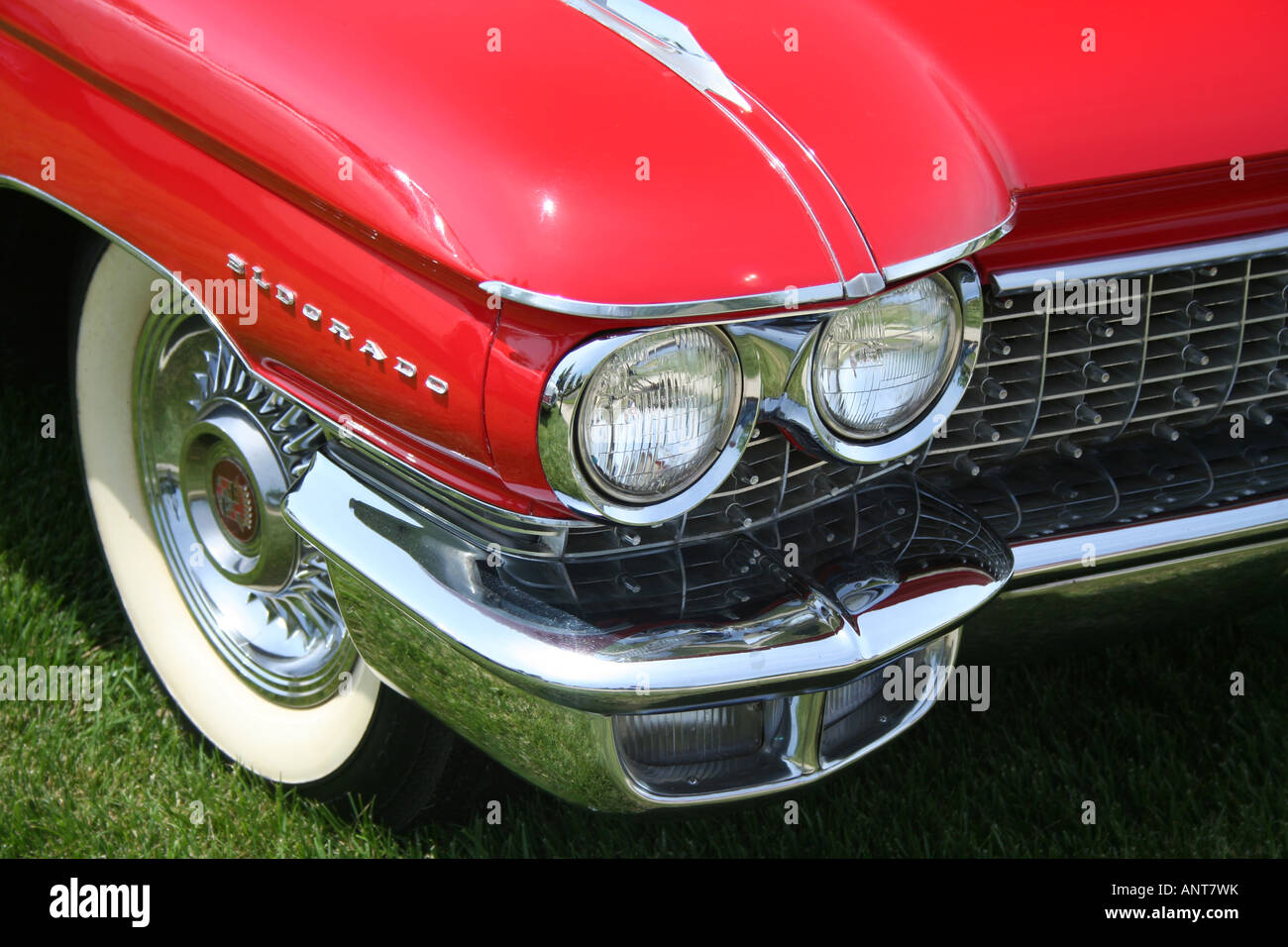 red cadillac headlight Stock Photo - Alamy