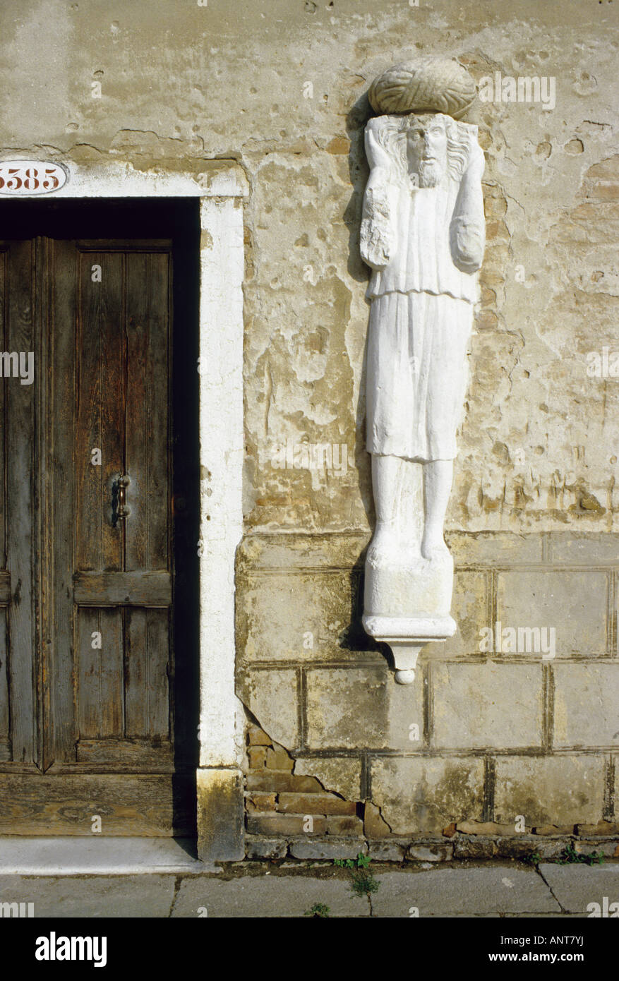 Italy Venice One of the statues known as Mori on the Campo dei Mori ...