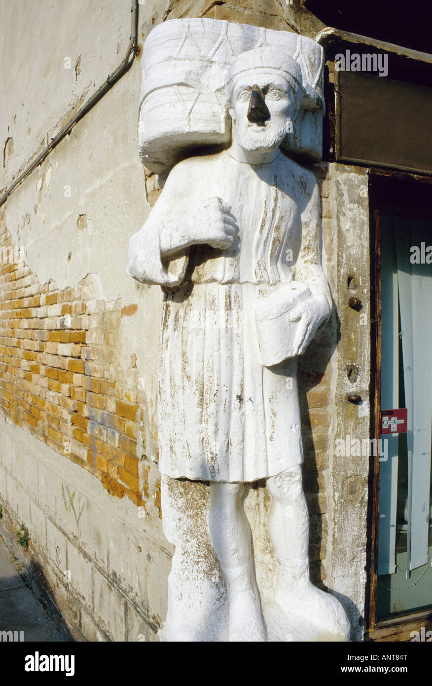 Italy Venice One of the statues known as Mori on the Campo dei Mori ...