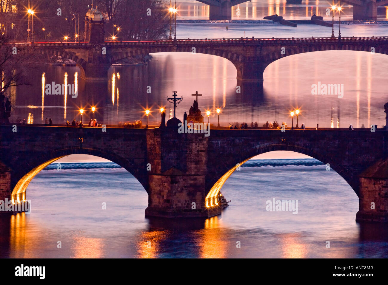 Prague charles bridge landscape hi-res stock photography and images - Alamy