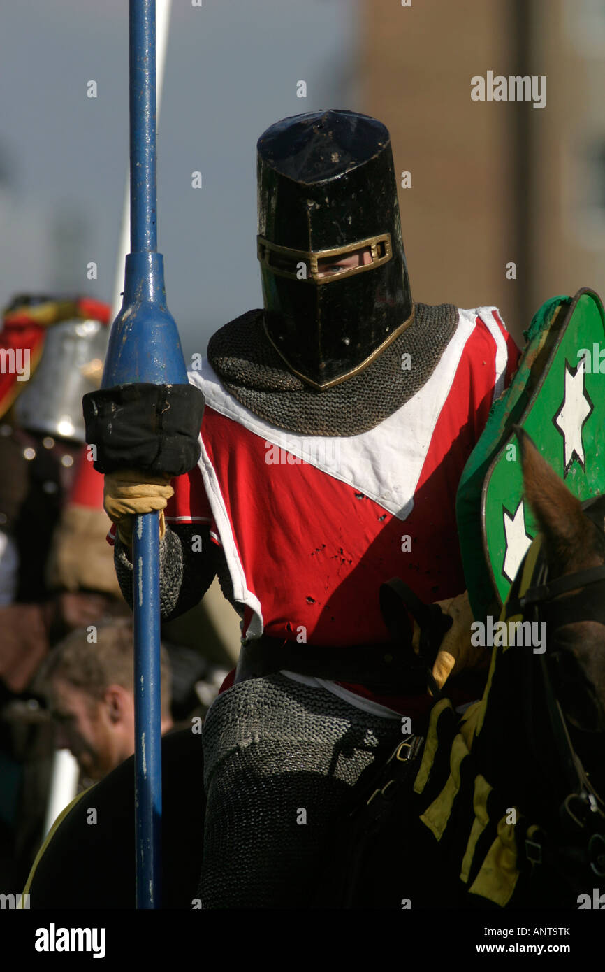 A knight prepares for the joust at Nottinghams famous castle, Robin ...