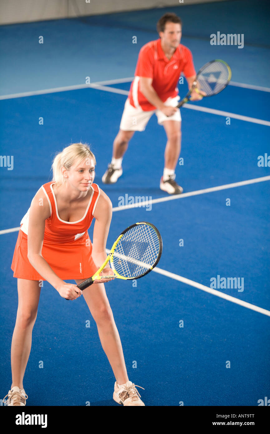 Women double tennis hi-res stock photography and images - Alamy
