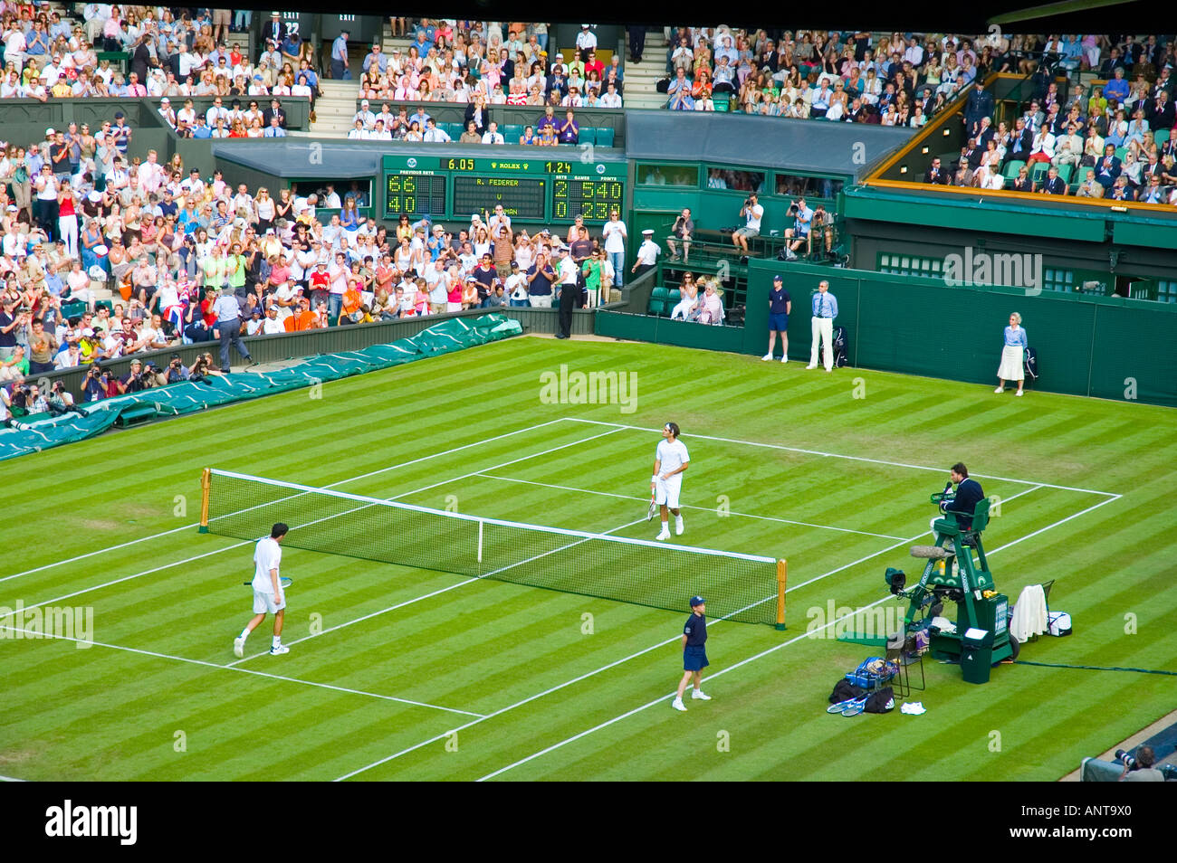 Wimbledon game finished Stock Photo - Alamy