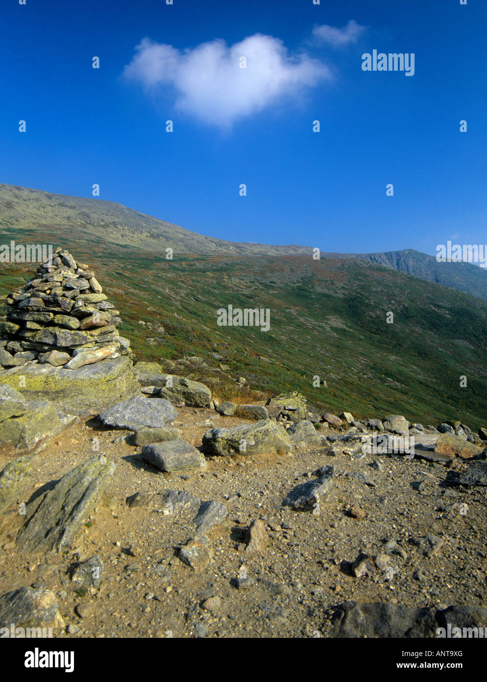 Northeast lion head trail rock cairn hi-res stock photography and ...