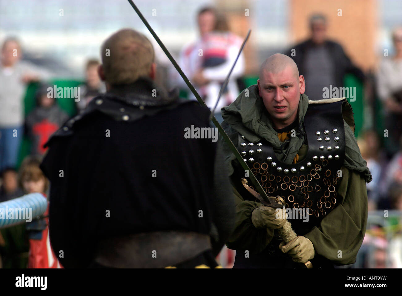 One of the Knights of Nottingham, Medieval re-enactors, representing ...