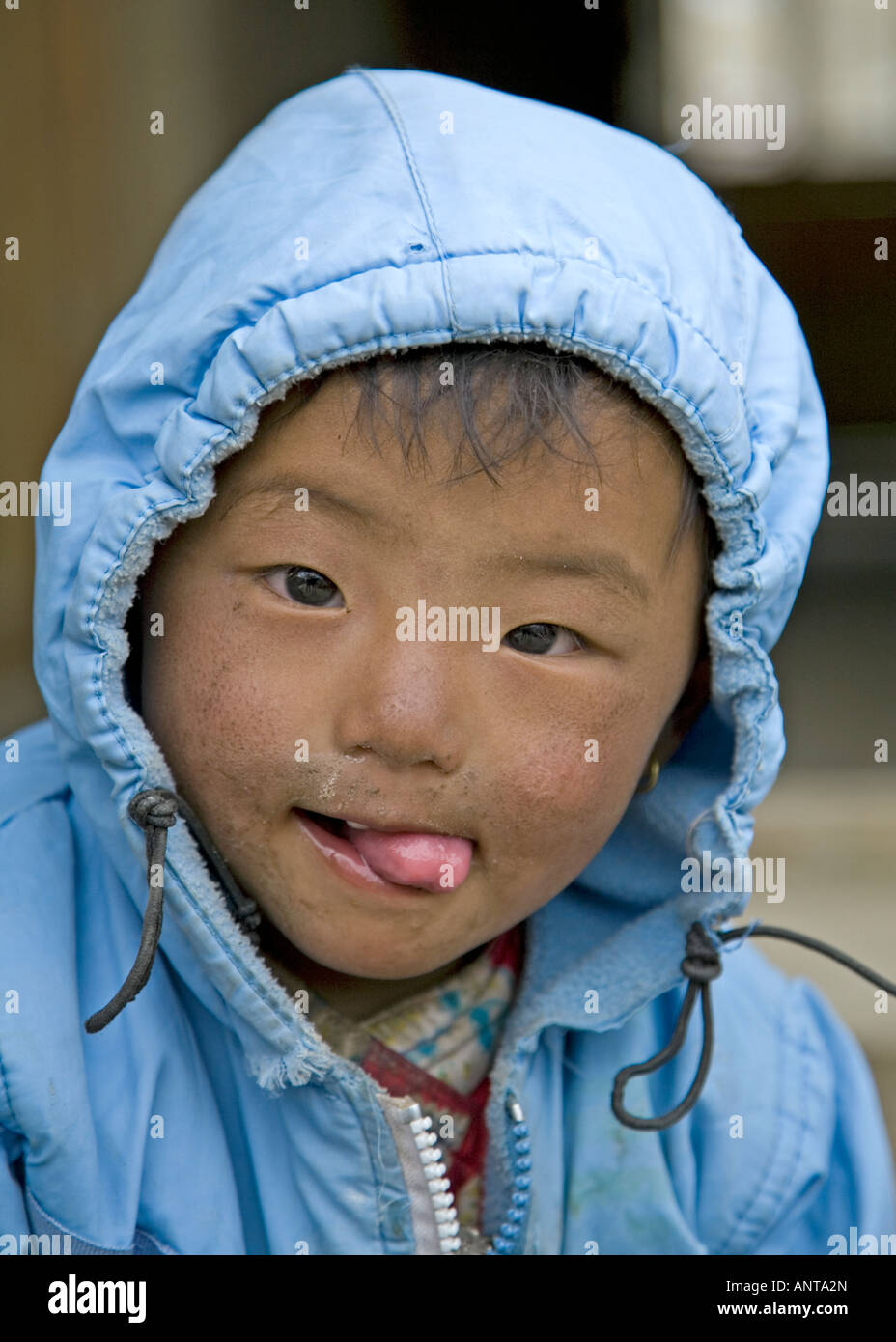 Boy. Ngawal village. Annapurna circuit trek. Nepal Stock Photo - Alamy