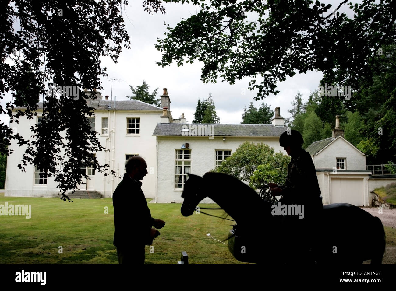 child learns to ride a horse by using a mechanical horse to practice on ...