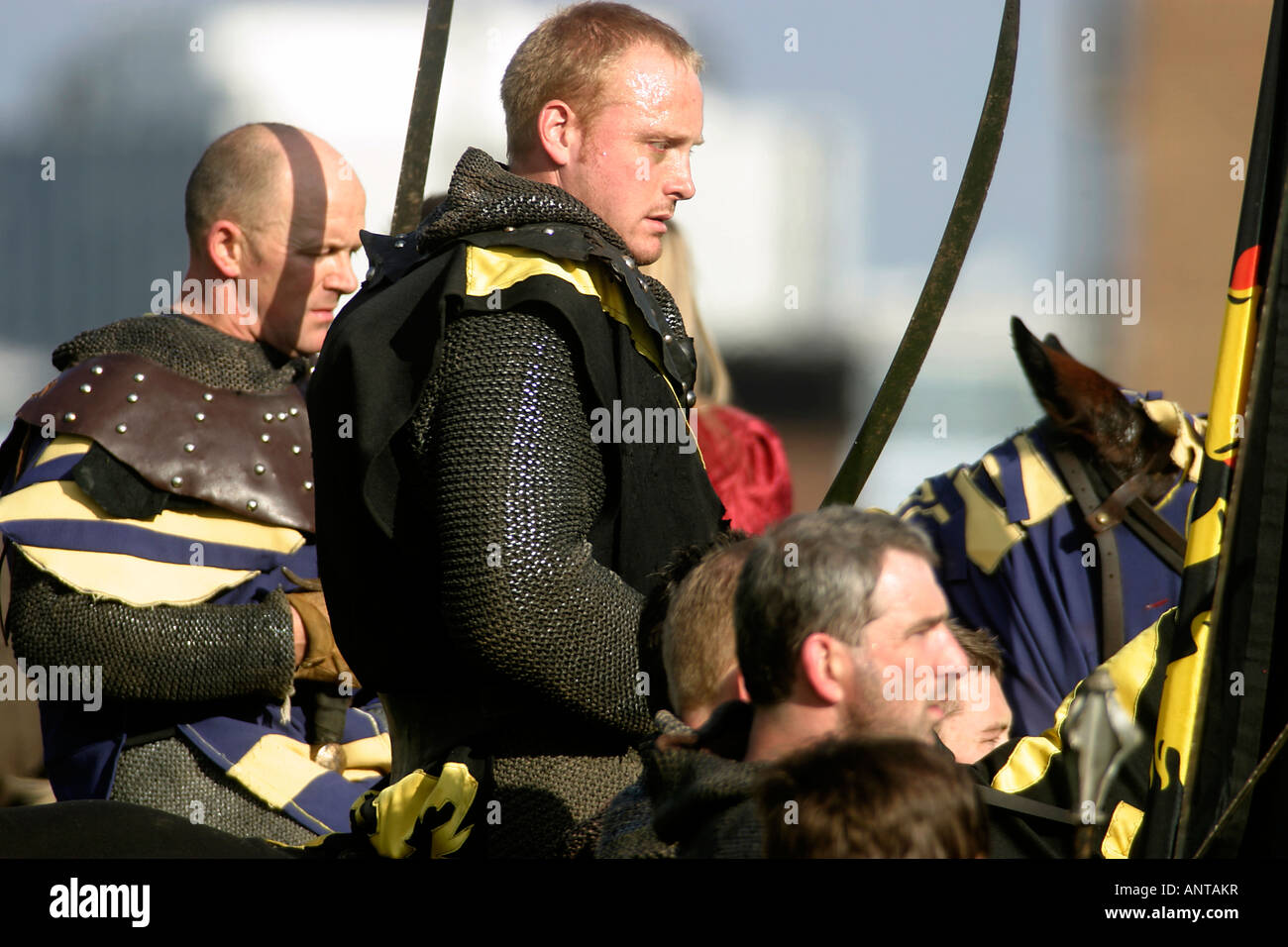 Knights of Nottingham, Medieval re-enactors, dueling in the annual ...