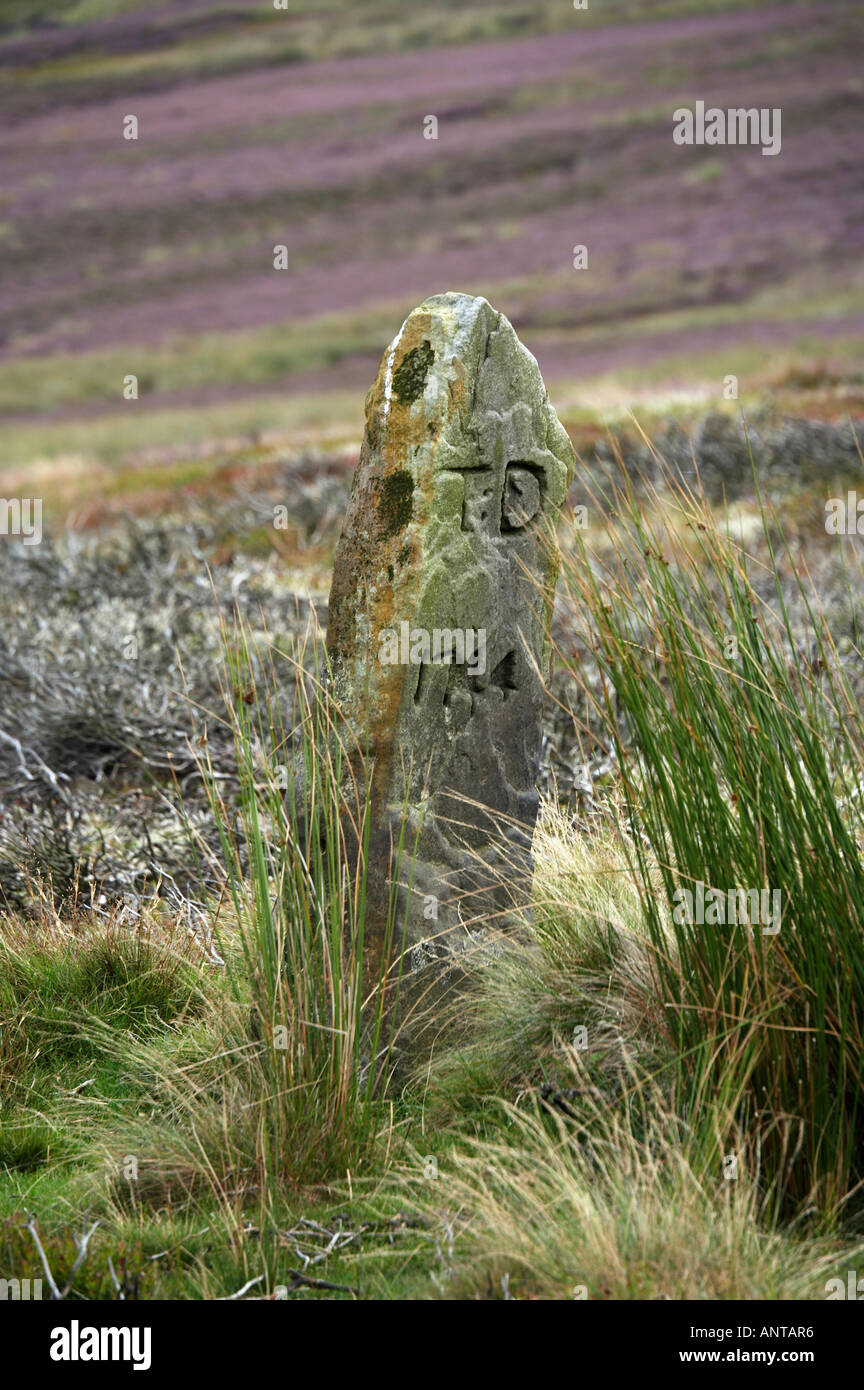 York moors boundary marker hi-res stock photography and images - Alamy