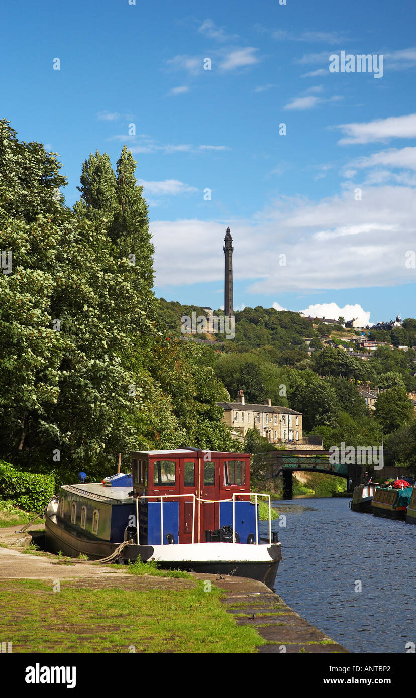 Wainhouse Tower Halifax from the Rochdale Canal Sowerby Bridge West ...