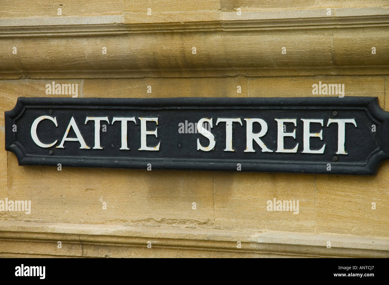 Catte Street name in Oxford Stock Photo - Alamy