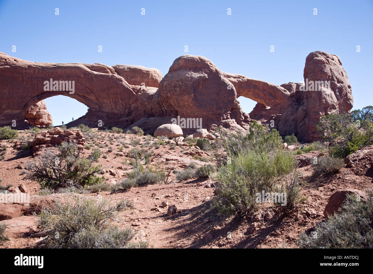North and South Window - Rock formation in Arches National Park (The ...