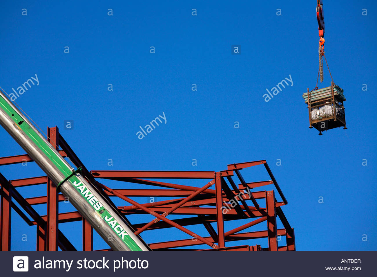 Crane at a construction site Stock Photo - Alamy