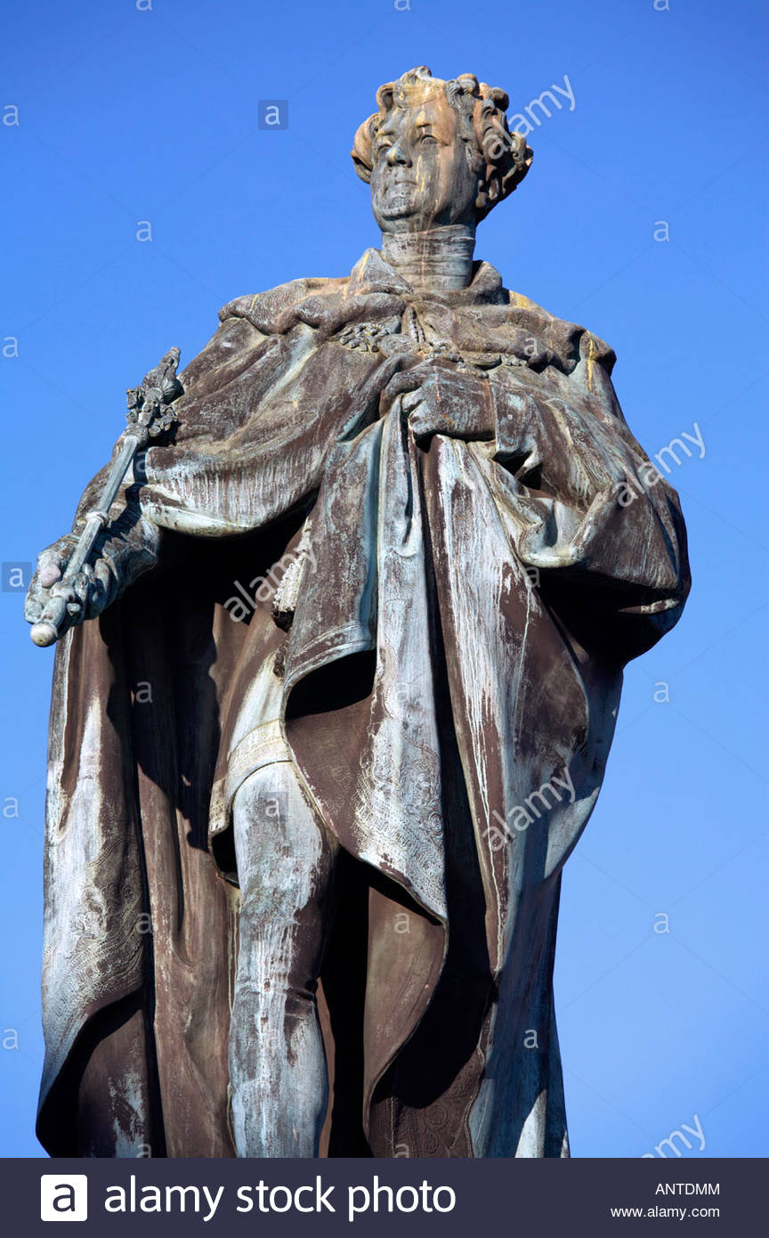 Statue of King George IV, George Street, Edinburgh Scotland Stock Photo ...