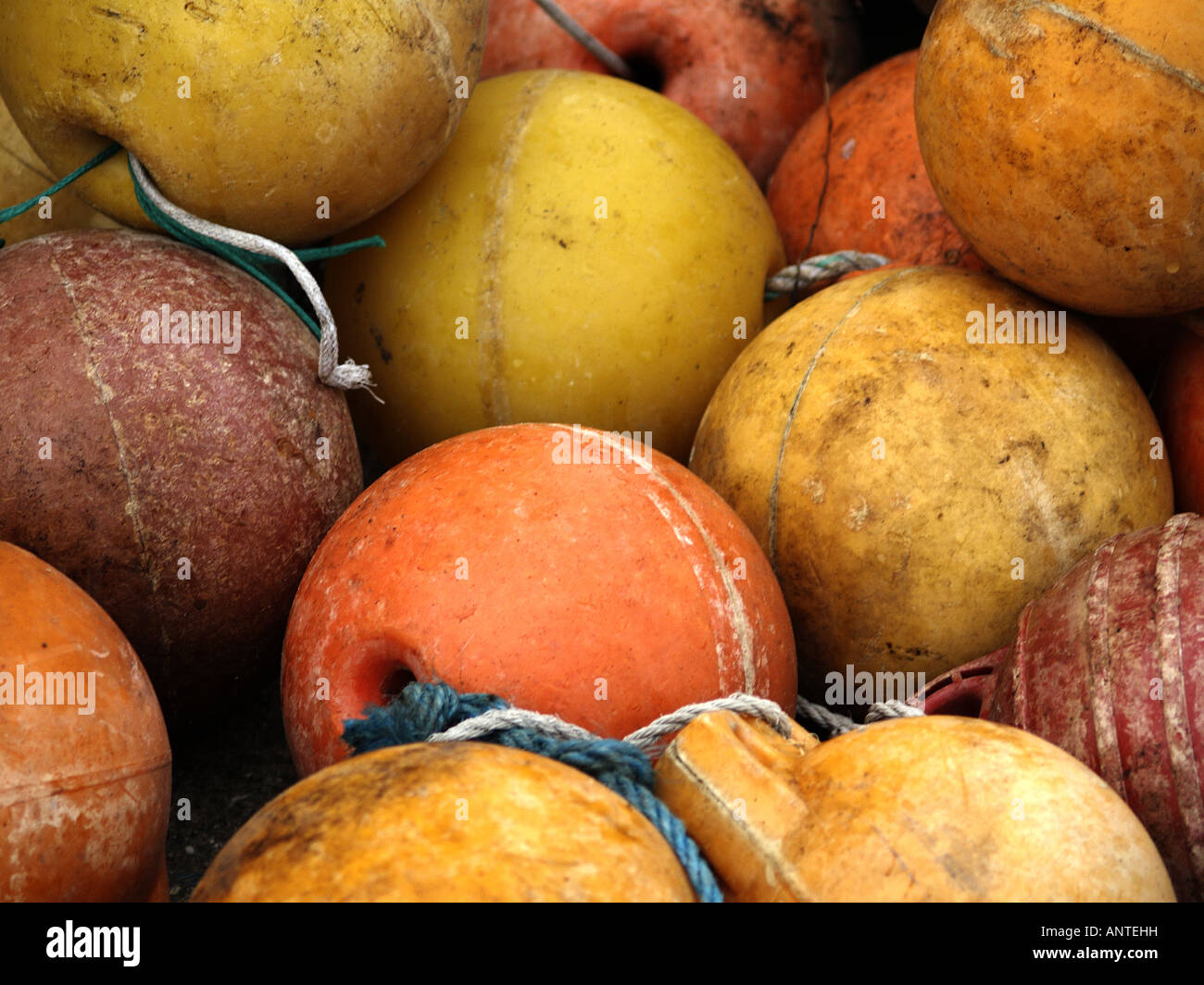 Trawler fishing net floats Stock Photo - Alamy