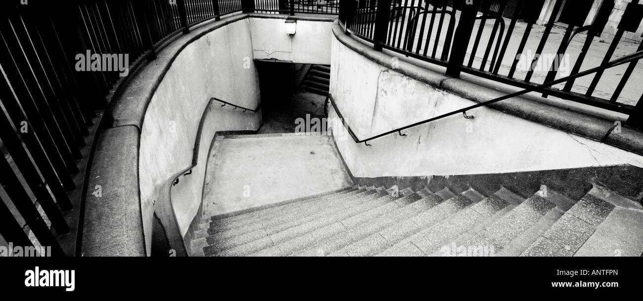Steps leading down to an underpass Stock Photo - Alamy