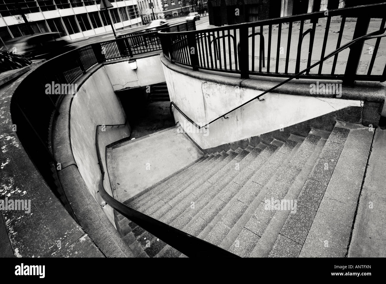 Steps leading down to an underpass Stock Photo - Alamy