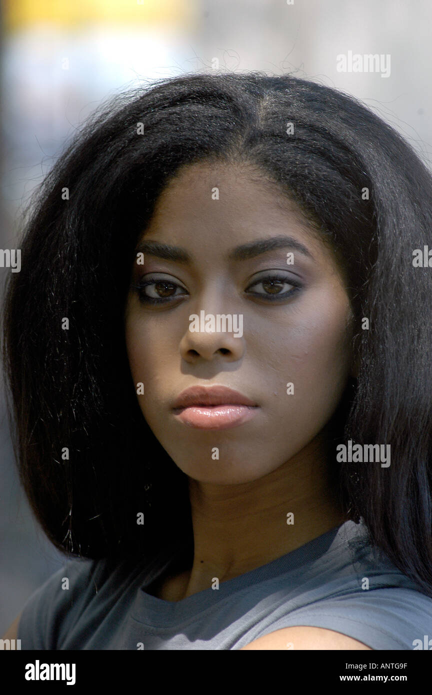 Portrait of a young attractive mixed race Hispanic and Sirian woman ...