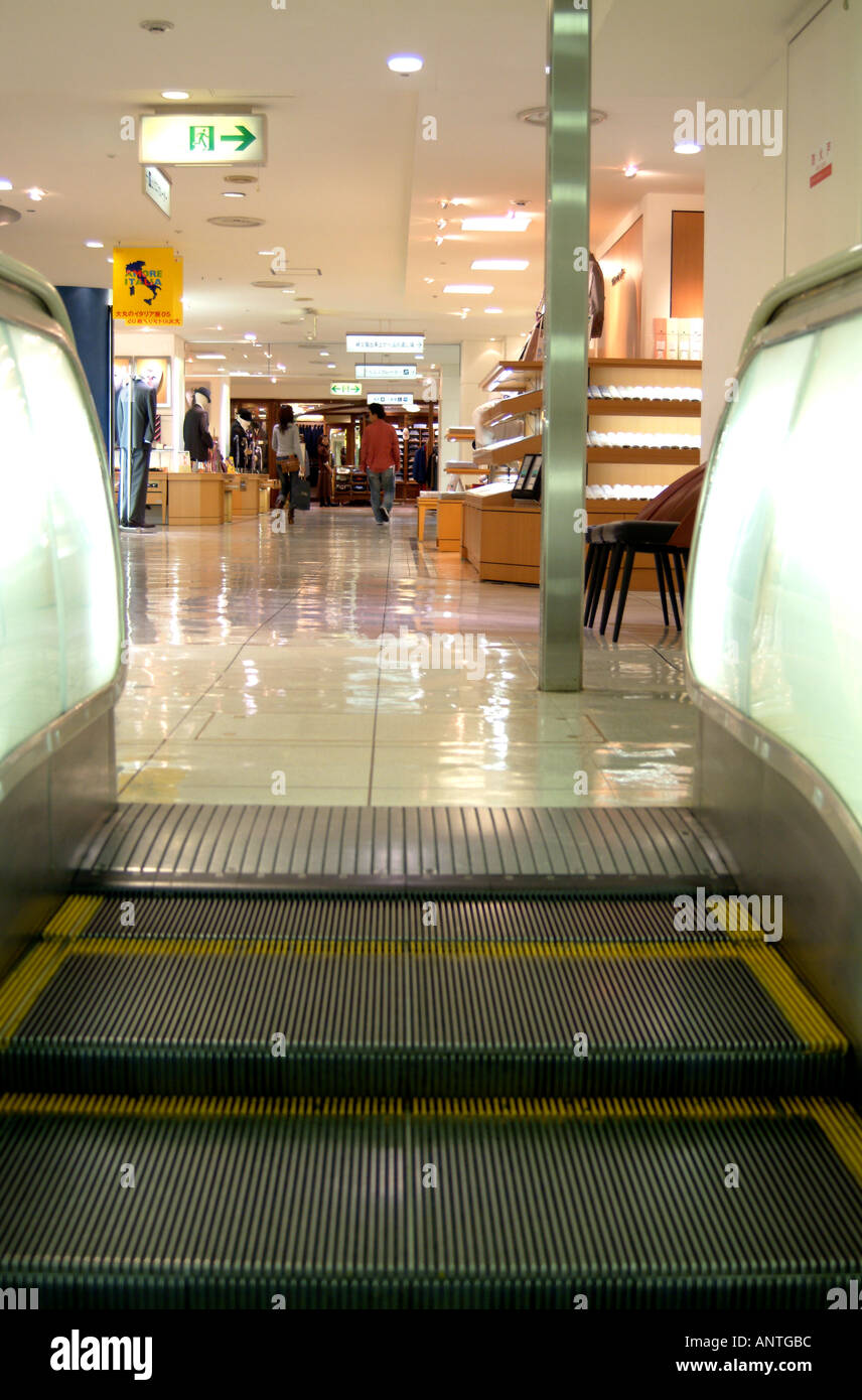 Escalator in a department store Kyoto Stock Photo - Alamy