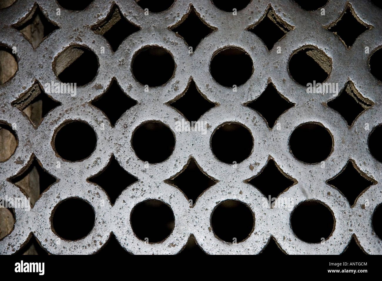 Metal floor ventilation grating in the palm house Kew Gardens Stock ...
