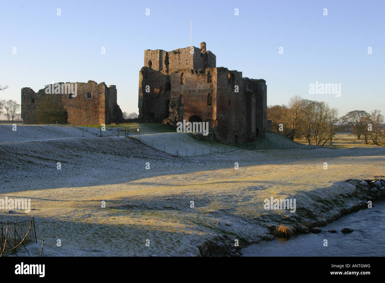 Brougham Castle in winter Stock Photo - Alamy