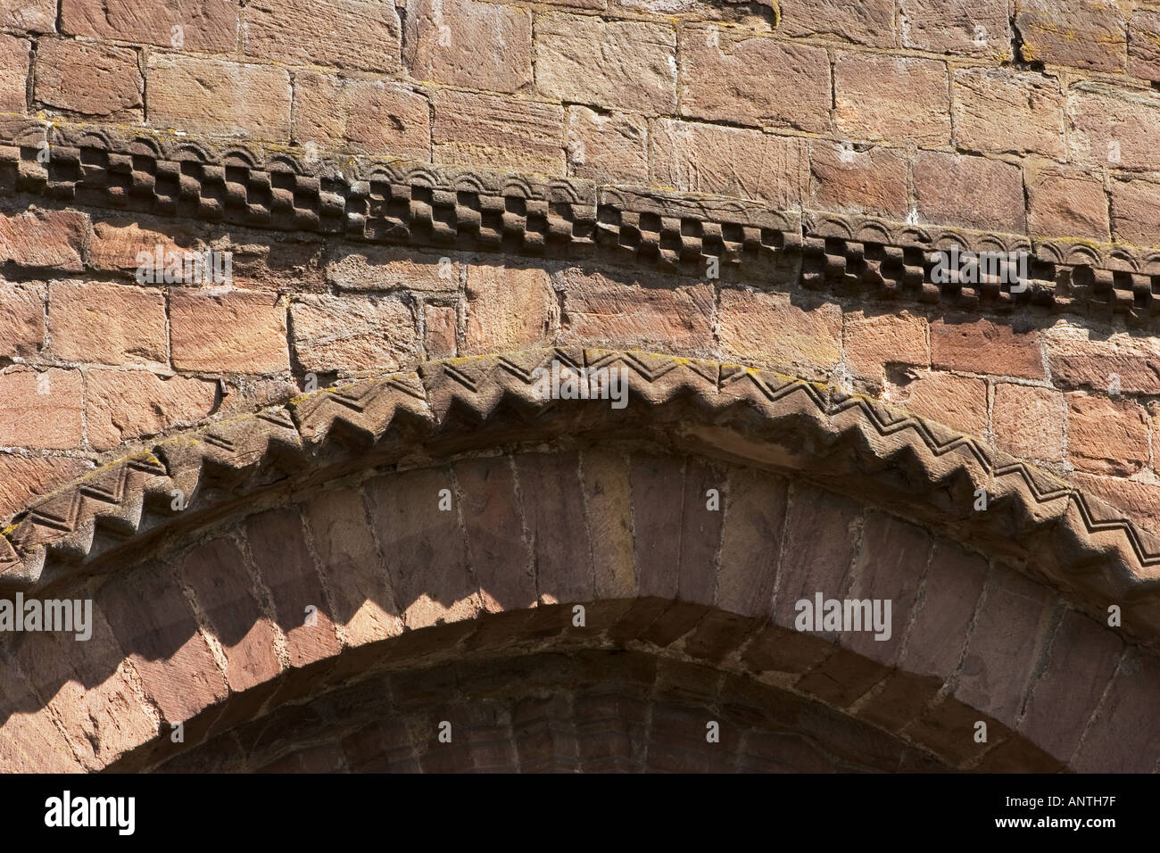 The Priory Church of St Peter and St Paul Leominster. Detail above door ...