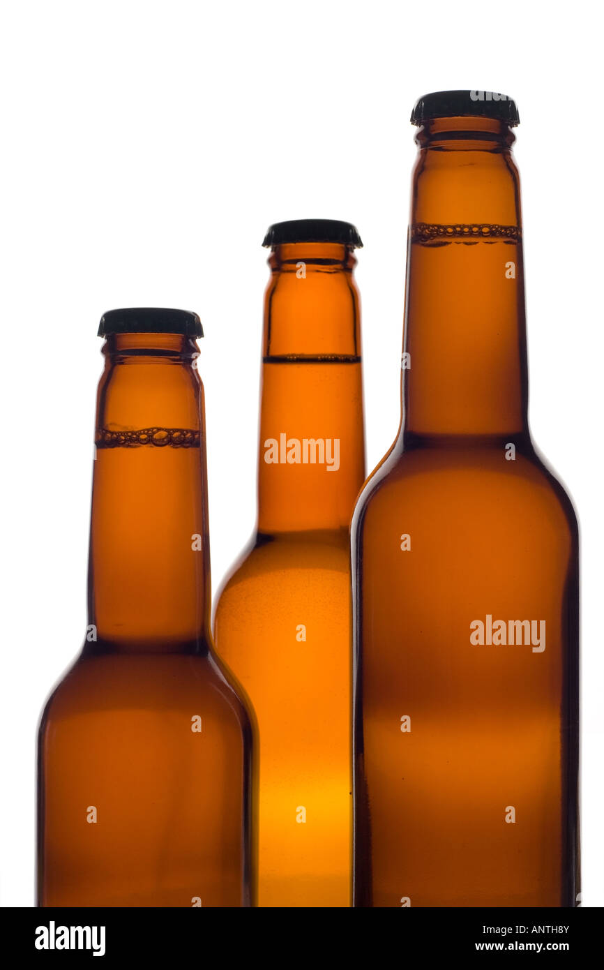Three beer bottles Stock Photo - Alamy