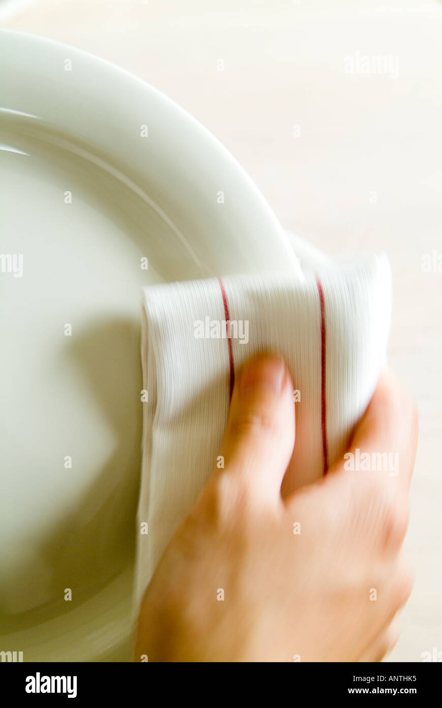 Drying plate, blurred motion Stock Photo - Alamy